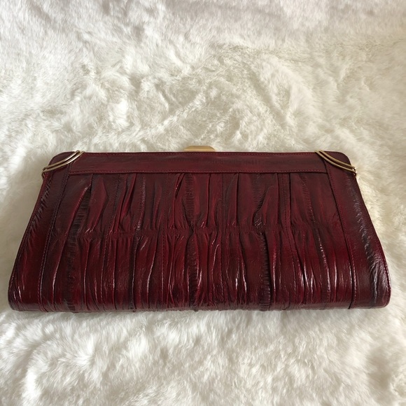 Bags | Vintage Maroon Clutch | Poshmark